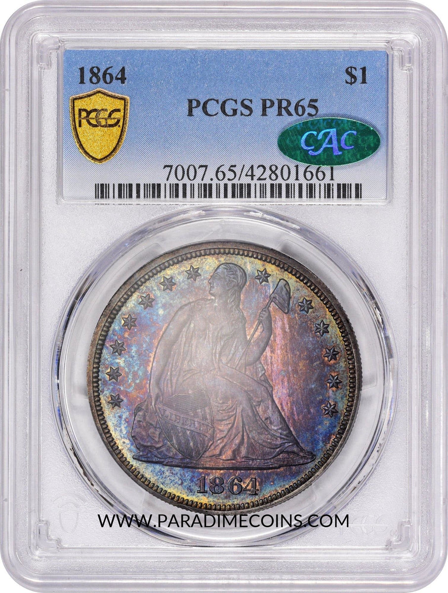 1864 $1 PR65 PCGS CAC: Paradime Coins US Certified Rare Coins PCGS CAC NGC