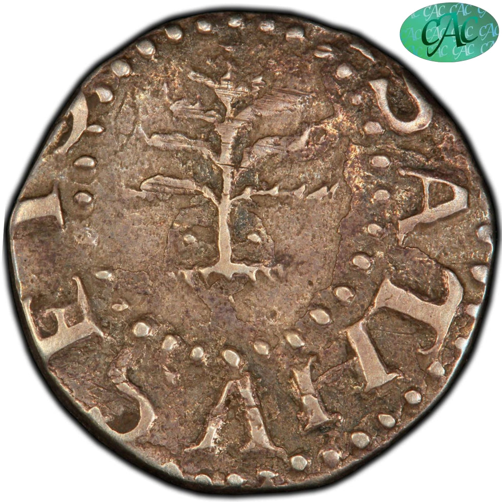 1652 3P THREEPENCE PINE TREE XF45 PCGS CAC – Paradime Coins
