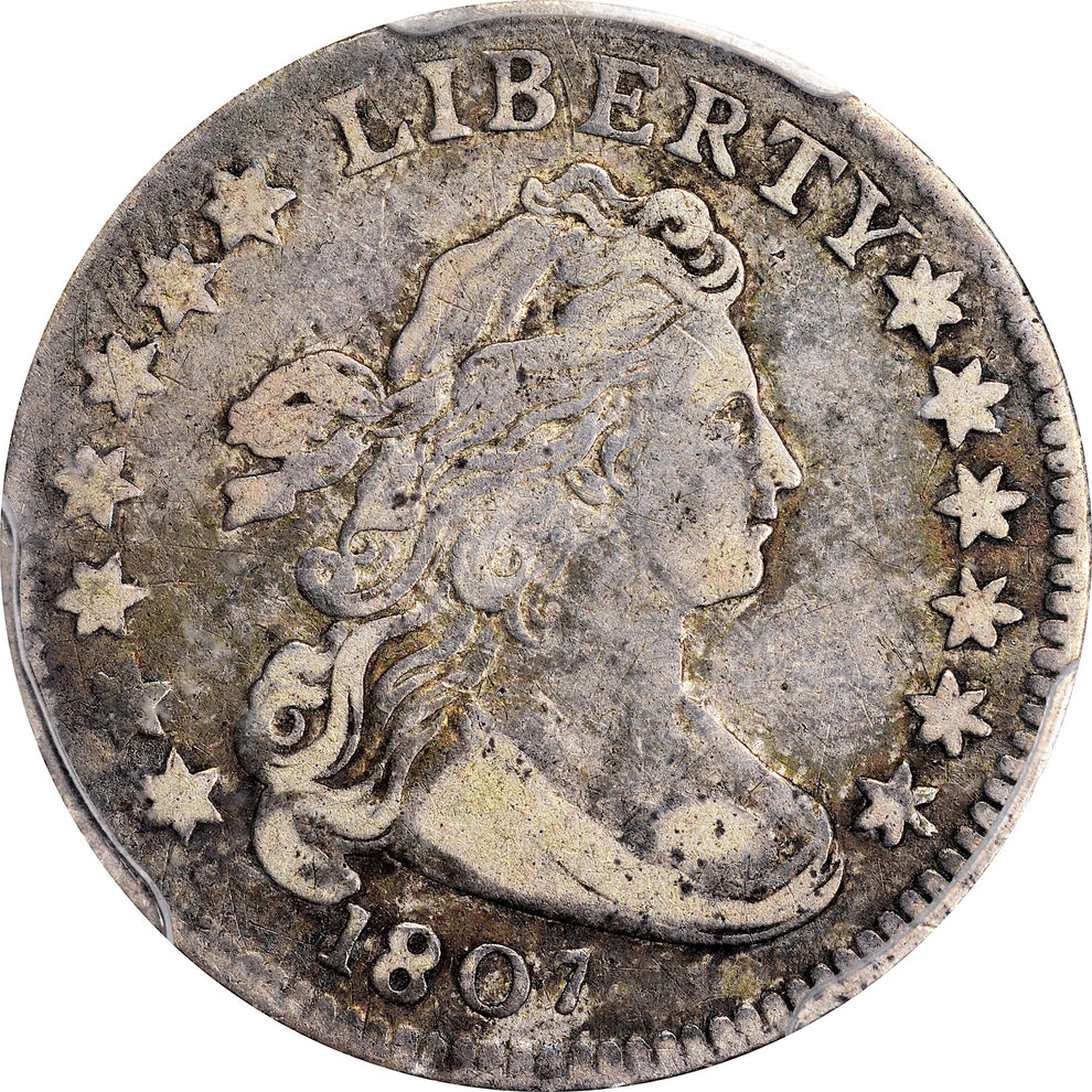 1807 10C VF30 PCGS: Paradime Coins Draped Bust Dime