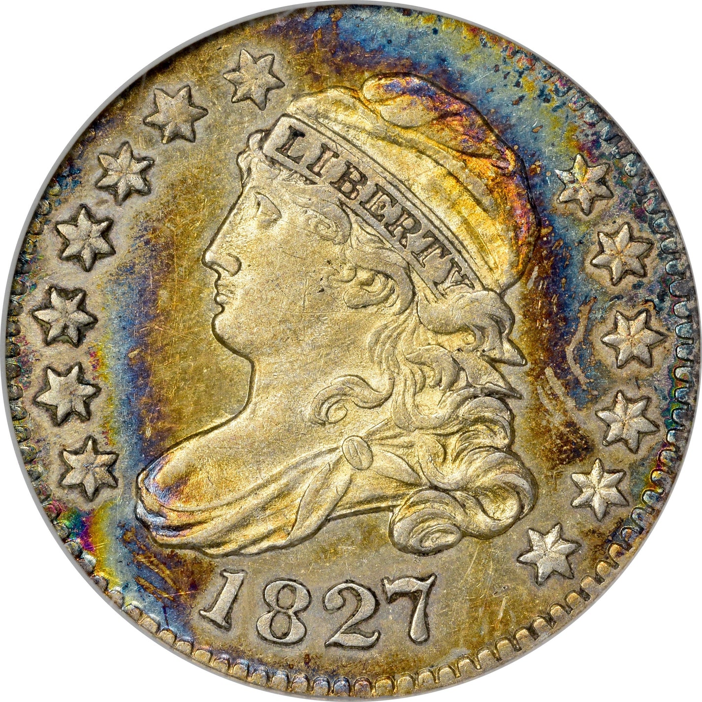 1827 10C JR-6 AU55 PL OH ANACS – Paradime Coins