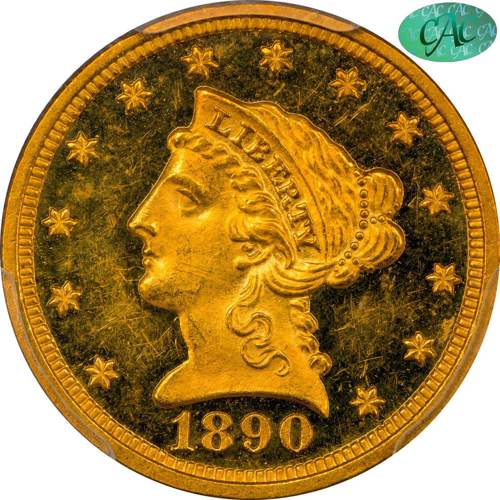 1890 $2.5 PR62 DCAM PCGS CAC – Paradime Coins