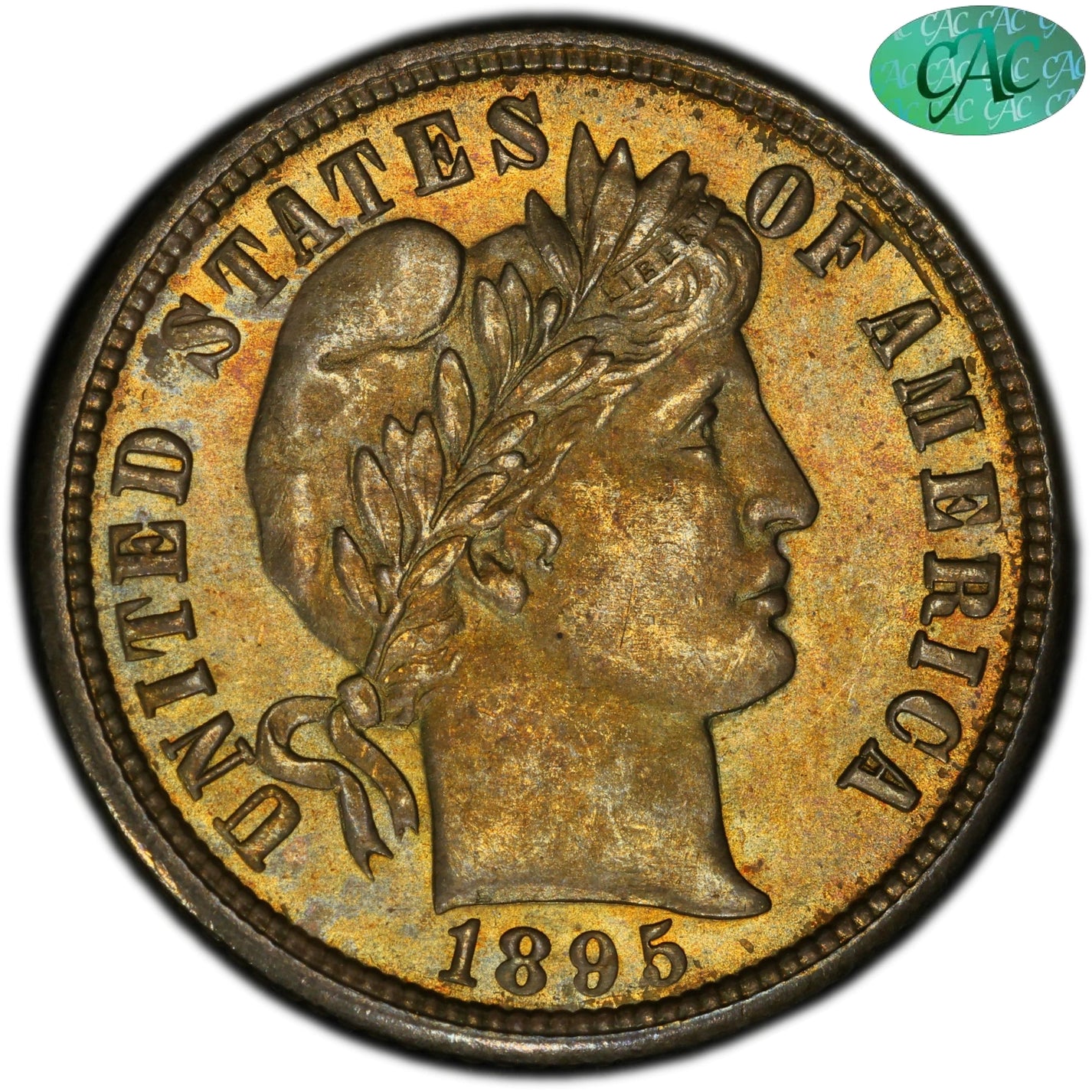 1895-O 10C MS65+ PCGS CAC EX NORWEB-LAW : Paradime Coins