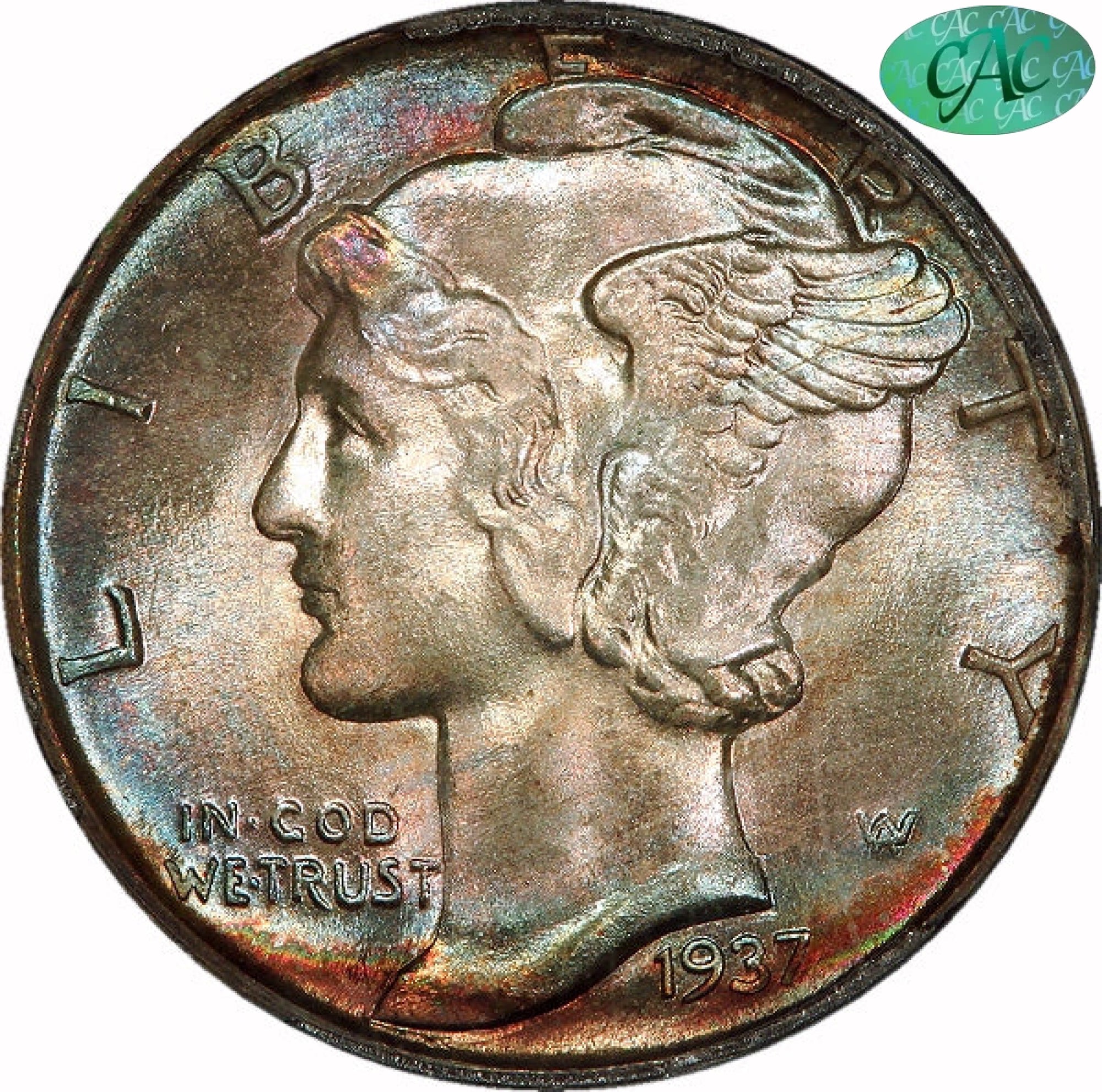 1937-D 10C MS68+ FB PCGS CAC – Paradime Coins
